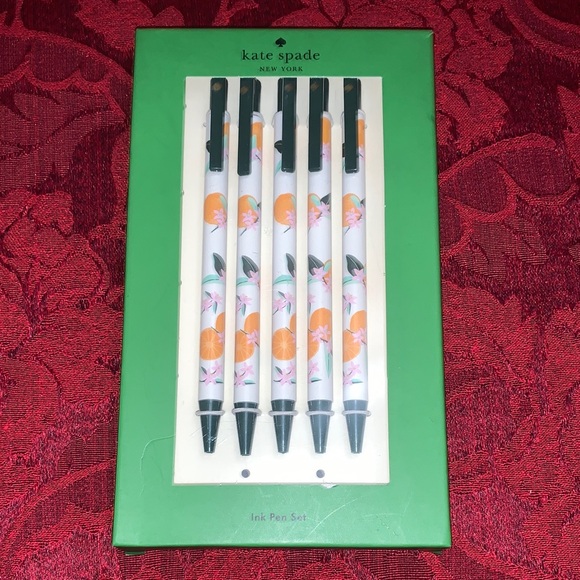 kate spade | Office | Kate Spade Orange Toss Click Pen Set | Poshmark